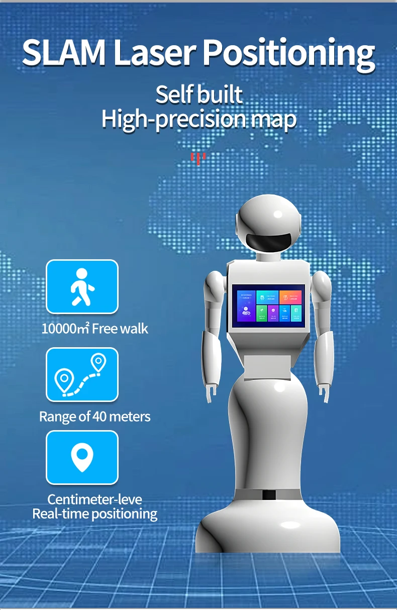 Коммерческий робот-официант AI Humanoid Robert для самостоятельной ...