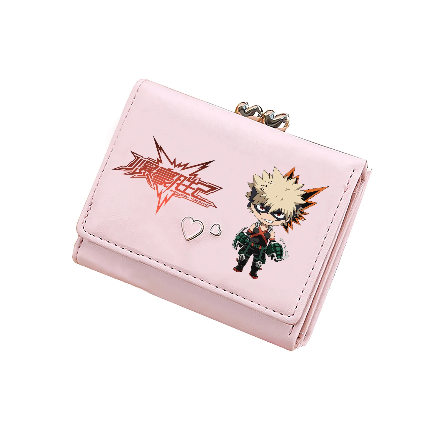 My-Hero-Academia-Kawaii-Short-Wallets-Women-Pink-Coins-Purses-Anime-ID ...