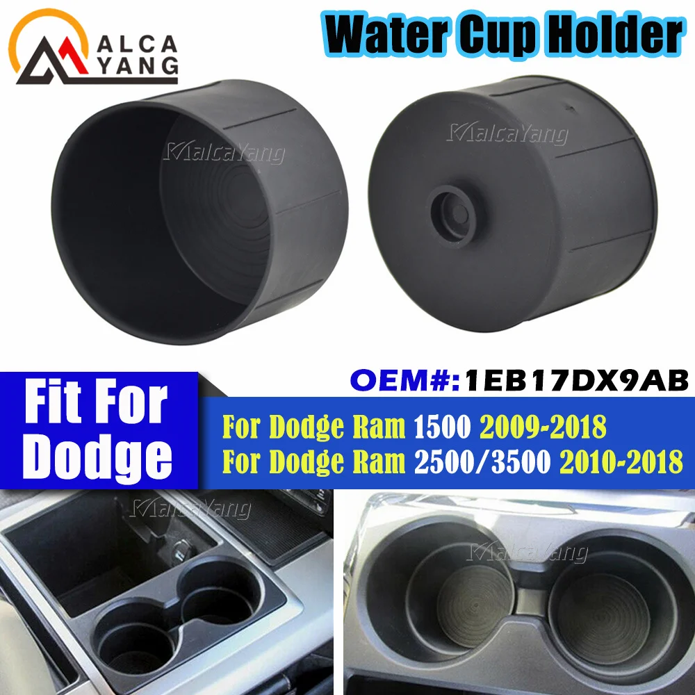 2-Pcs-Center-Console-Cup-Holder-Rubber-Insert-For-Dodge-Ram-1500-2009 ...