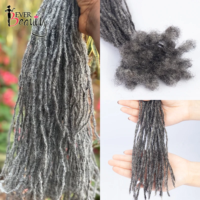 Dreadlocks-mechones-de-pelo-humano-rizado-trenza-de-ganchillo-extensi-n-Loc-microcerraduras-de ...