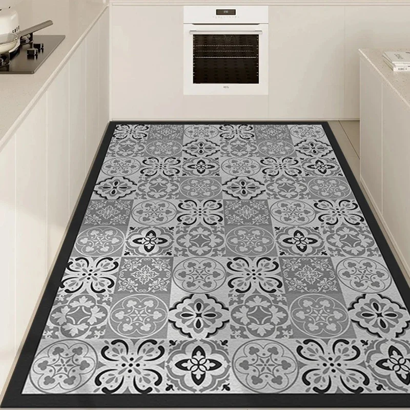 Kitchen-Rugs-Anti-slip-Oil-proof-Floor-mat-Waterproof-Pvc-Leather ...
