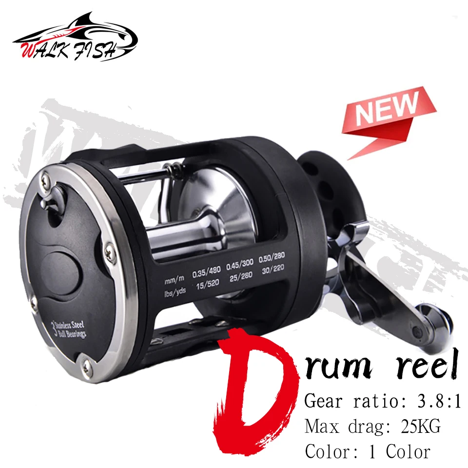 WALK-FISH-Carretes-de-Pesca-de-arrastre-con-tambor-3-8-1-Ratio-de ...