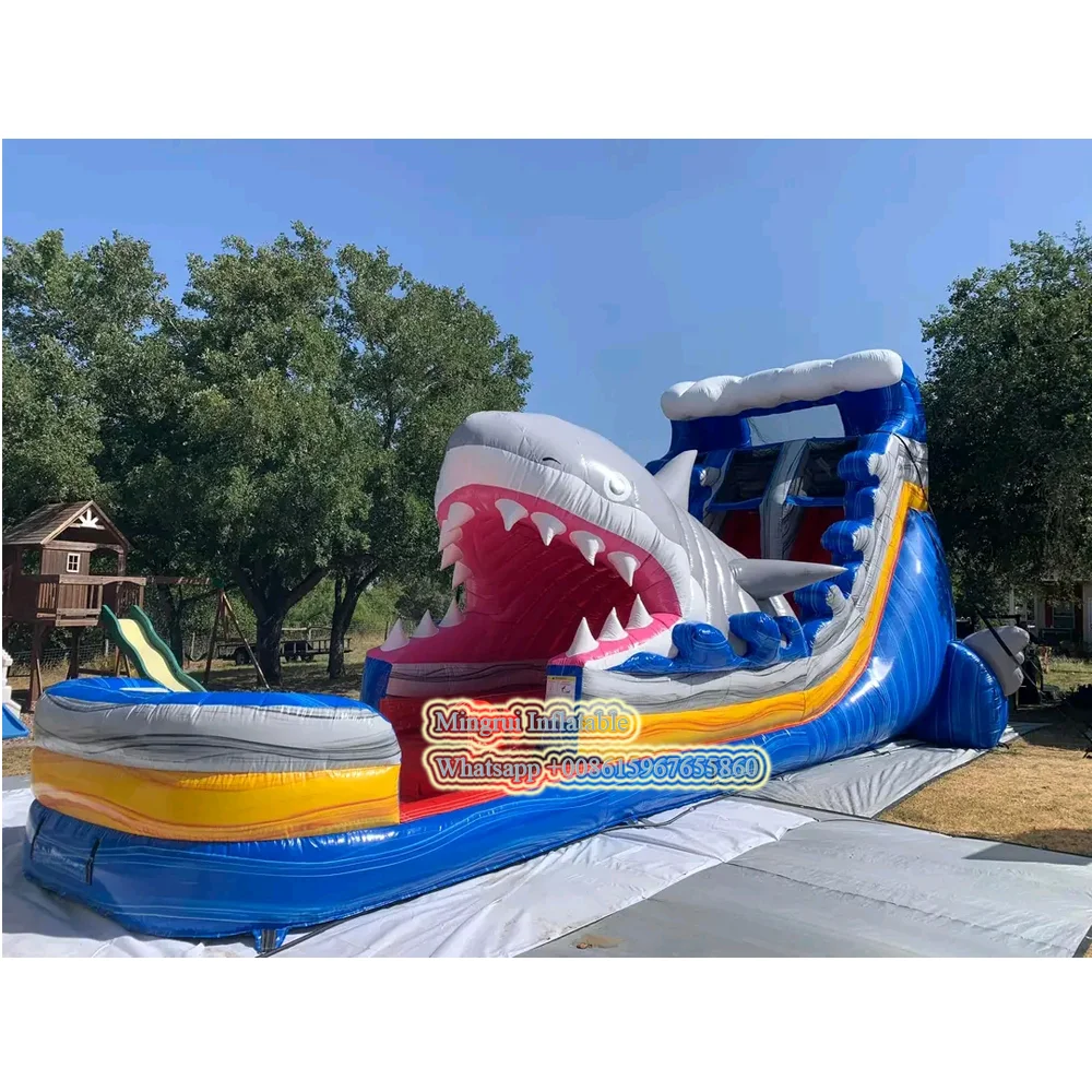 Inflatables-White-Shark-Bounce-House-Kids-Jumper-Bouncer-Castle-Large ...
