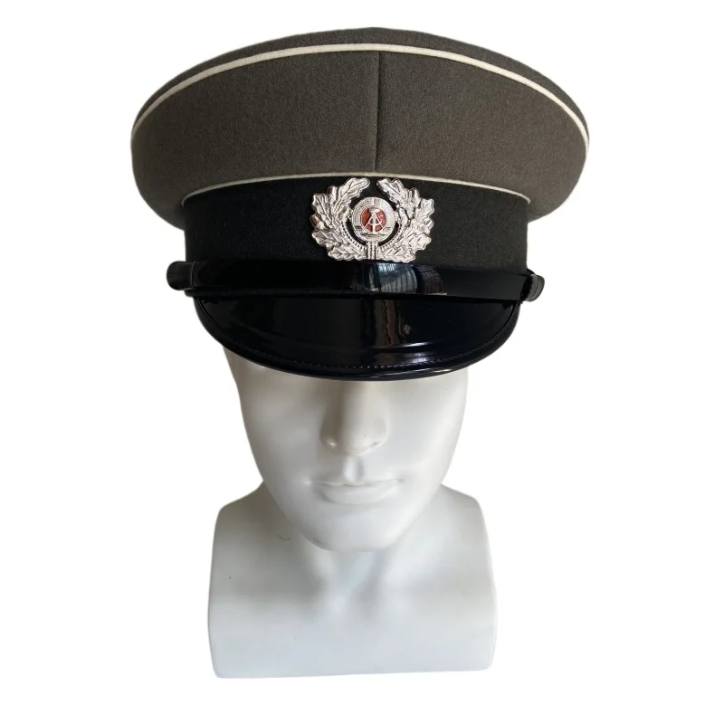 DDR East German Armyed NVA Officer Visor Cap Reproduction - WWII Cold ...