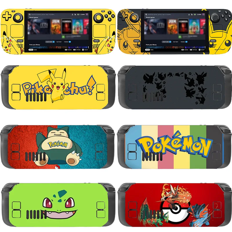 Funda-protectora-de-Pok-mon-Pikachu-para-Steam-Deck-pegatina-de-juego ...