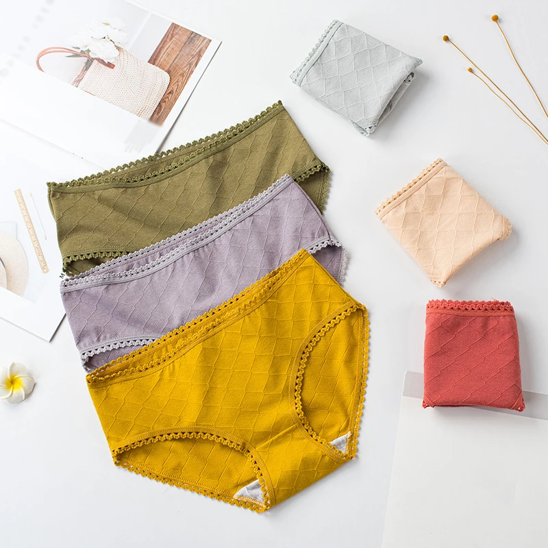 Panties For Women Sexy Lingerie Cotton Underwear Candy Color Contracted ...