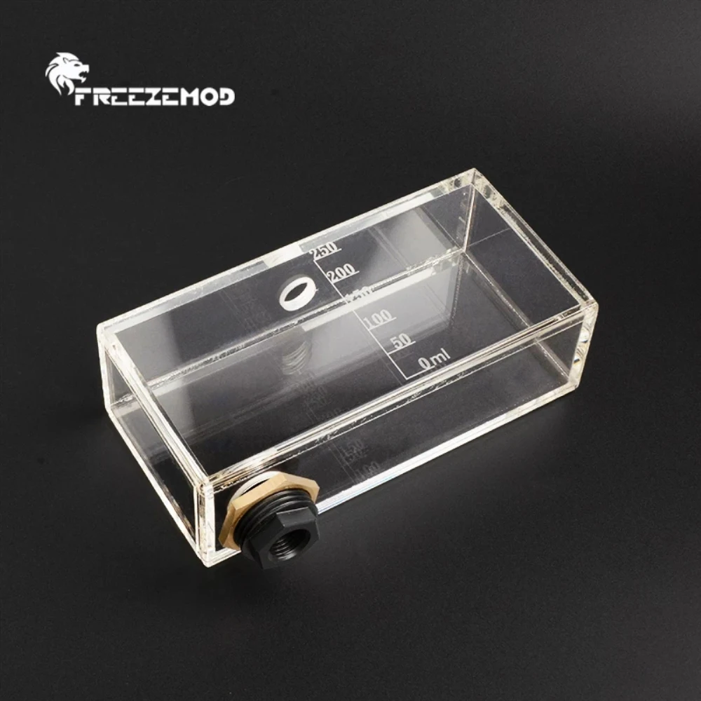 FREEZEMOD Square Reservoir 250ml Cuboid Water Tank Full Transparent ...