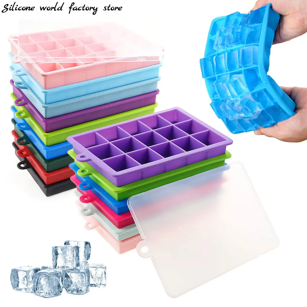Silicone-world-24-15-Grids-Silicone-Ice-Cube-Mold-Trays-with-Lids ...