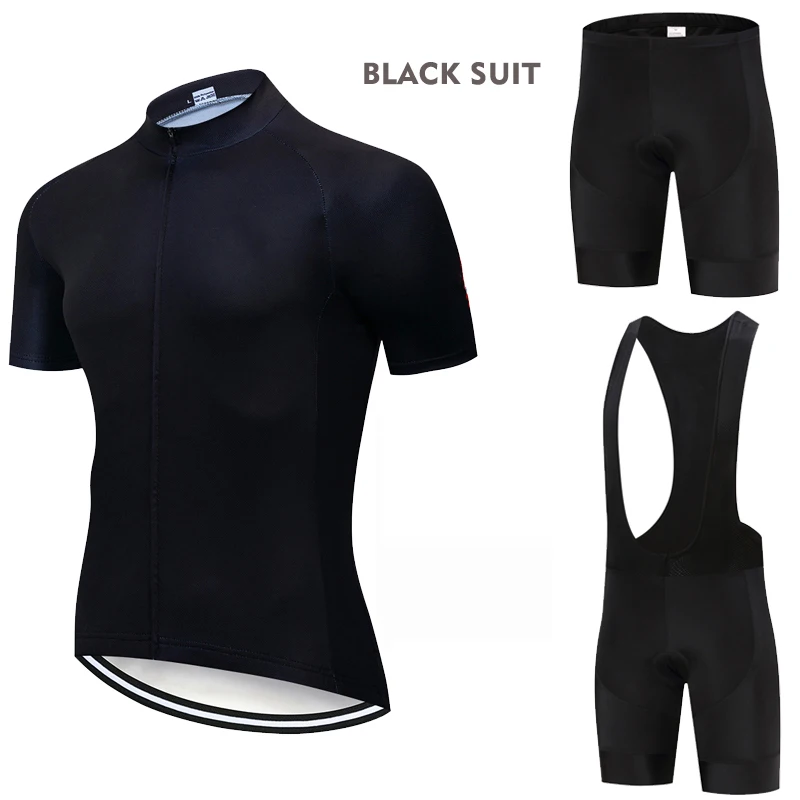 Jersey-de-ciclismo-preto-e-babador-curto-para-homens-roupas-de ...