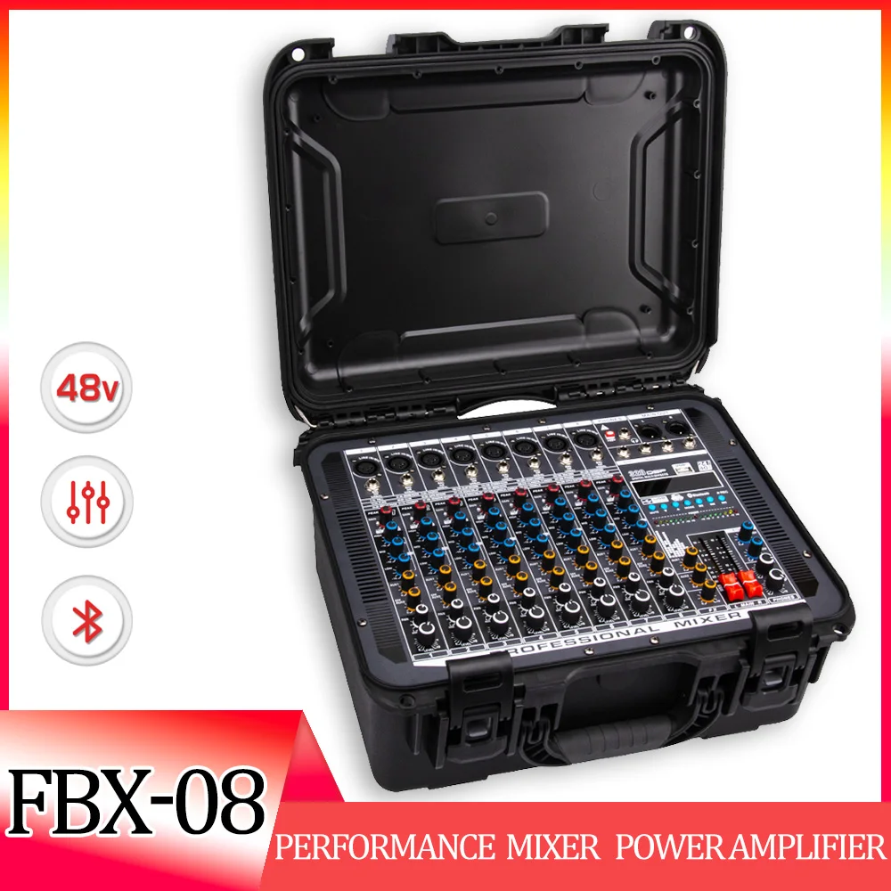 Professional 8 channel mixer all in one portable mixer high power ...