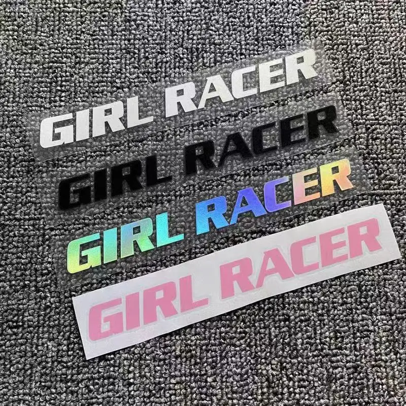2-1pcs-GIRL-RACER-Refit-Car-Stickers-Window-Removable-Vinyl-Decals ...