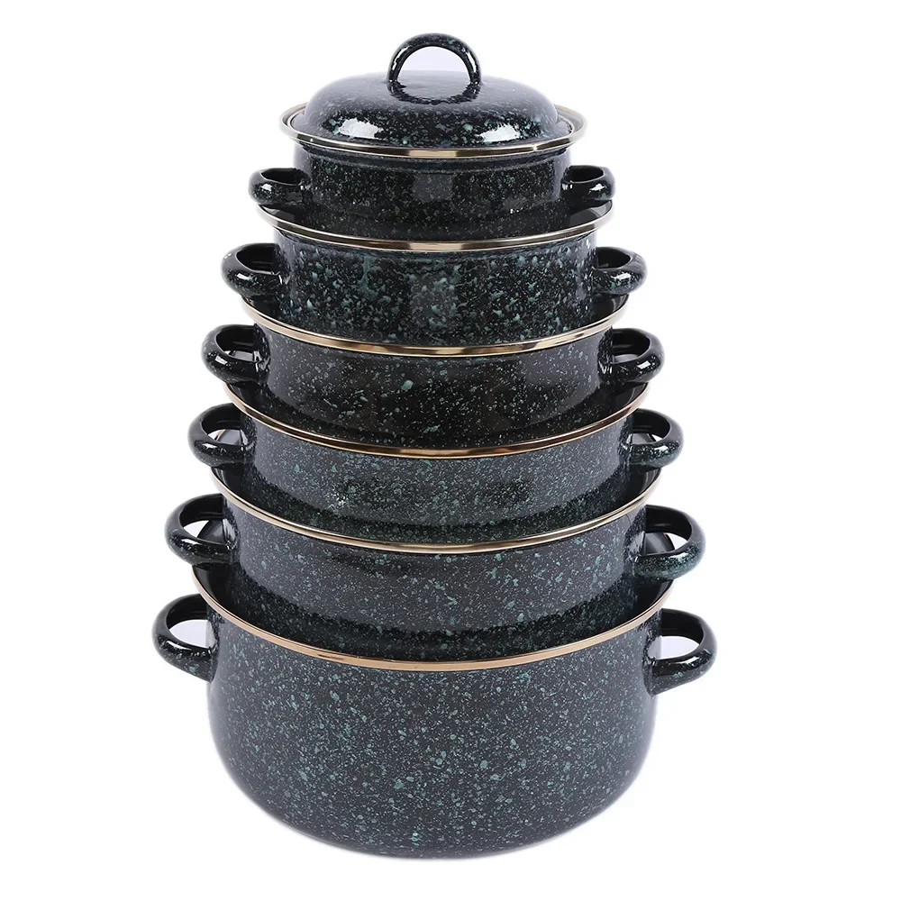 5pcs-set-Kitchen-Camping-Kitchenware-Pots-and-Pans-Non-Stick-Enamel ...