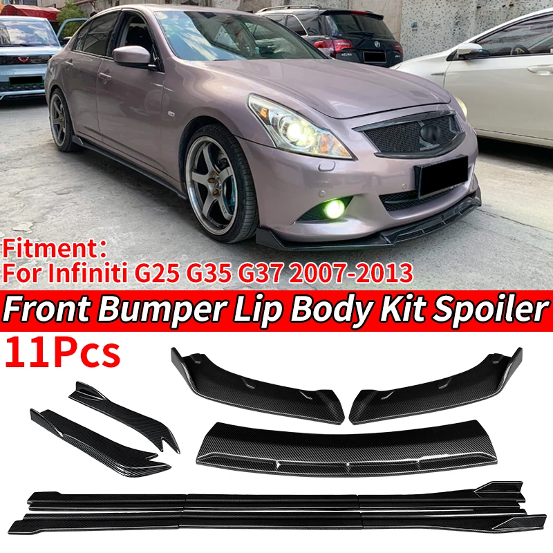 Car Front Bumper Splitter Diffuser Lip Protector Spoiler Side Skirts ...