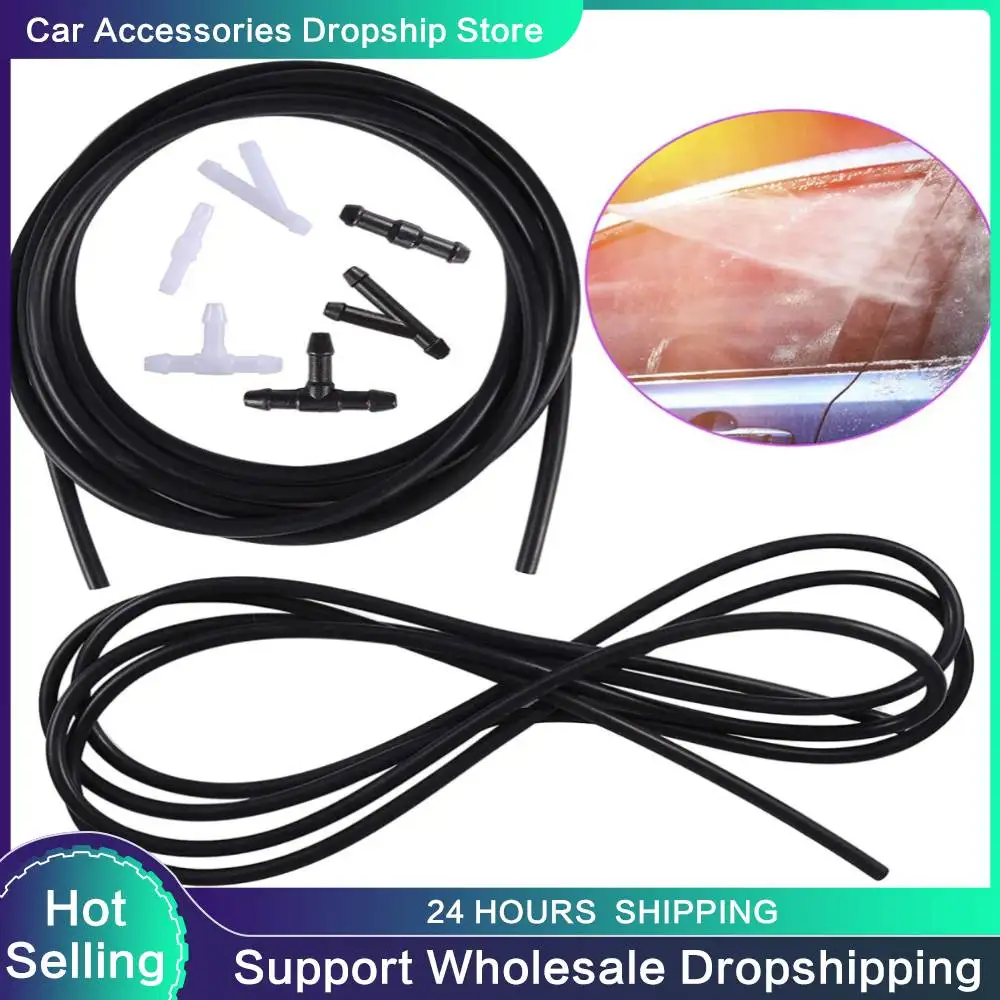 Universal-Car-Windscreen-Washer-Wiper-Blade-Water-Spray-Nozzle-Hose-Set ...