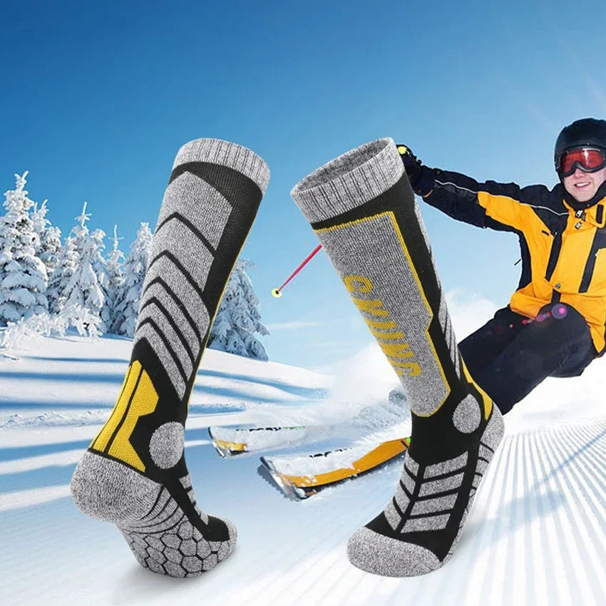 Winter Professional Skiing Socks HighTube Cold Weather Durable Thicked ...
