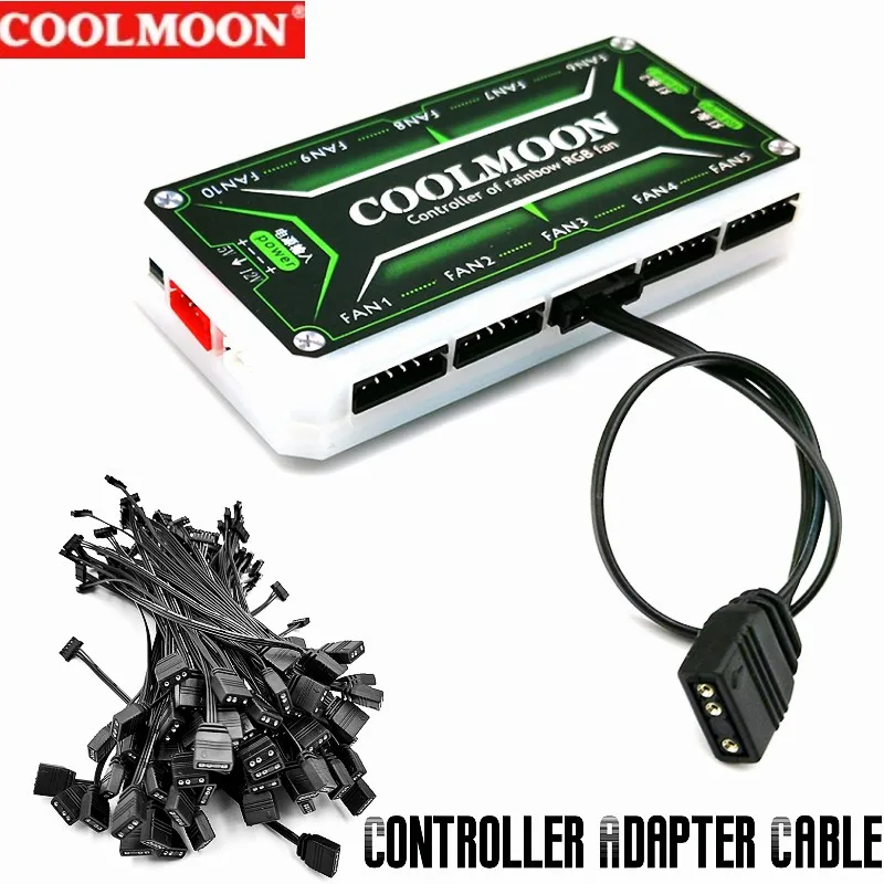 ARGB-Controller-Cable-5V-3-pin-To-6pin-4pin-For-COOLMOON-cooling-fan ...