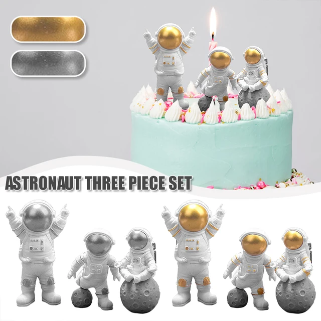 3Db Űrhajós Figurák Torta Felső Egyszemélyes Űr Űrhajó Akció Figura ...