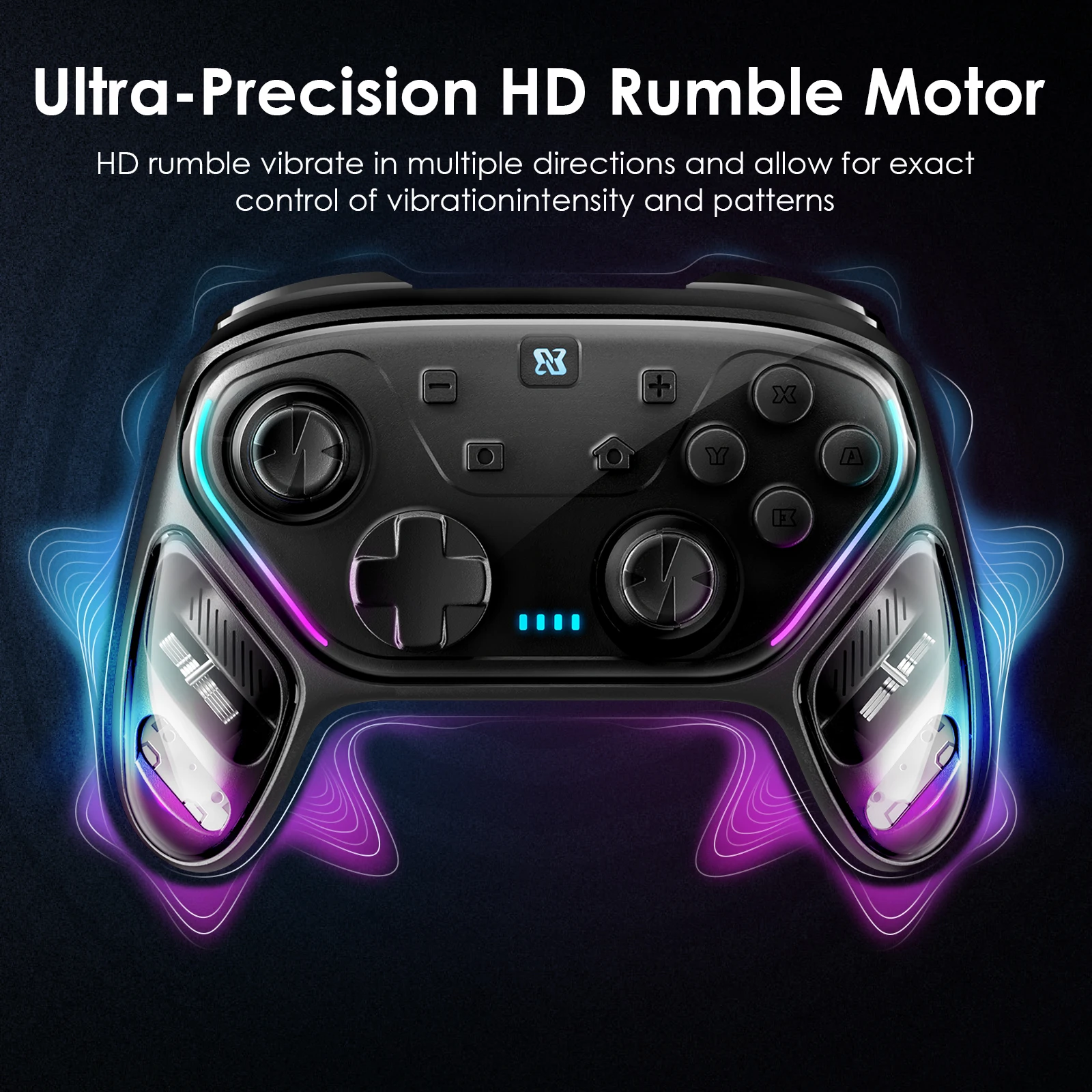 BINBOK-GEMINI-Feature-Pro-Controller-for-Nintendo-Switch-OLED-with-Hall-Effect-Joystick-8Way-D ...