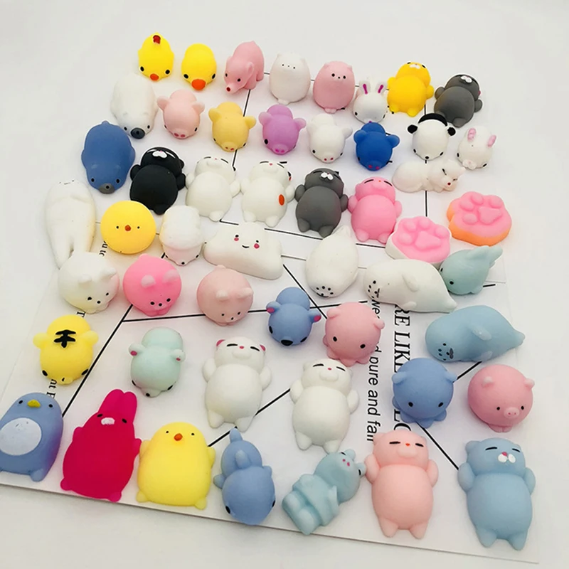 Cartoon Mochi Squishy Animal Fidget Toys Mini Spongy, 57% OFF
