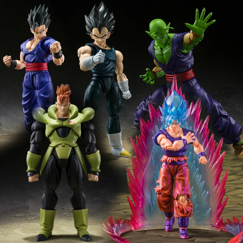 Bandai original shf dragon ball goku vegeta gohan android 16 super ...