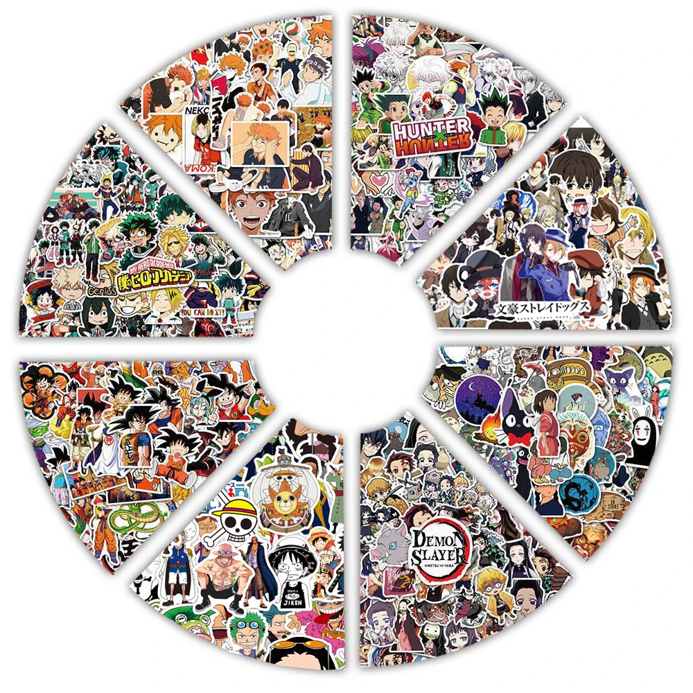 50-100pcs-Cartoon-Mix-Anime-Stickers-Attack-On-Titan-Jujutsu-Kaisen ...