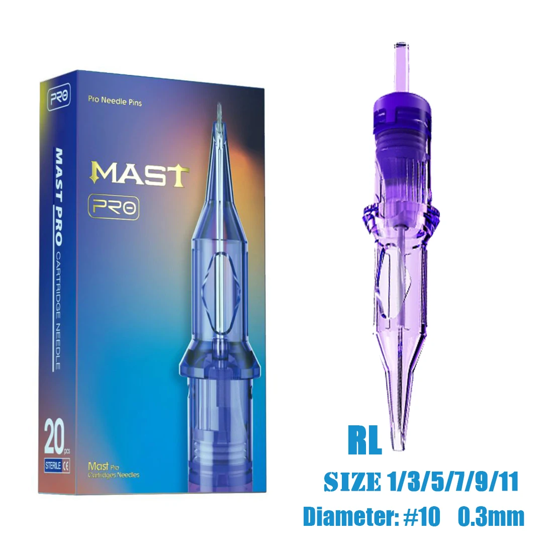 Mast-PRO-Tattoo-Cartridge-Needles-RL-Round-Liner-Disposable-Sterilized ...