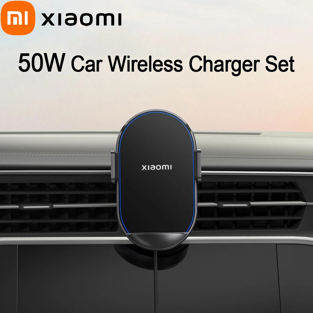 Xiaomi 50W Car Wireless Charger Set Dual Interface Fast Quick Charging ...