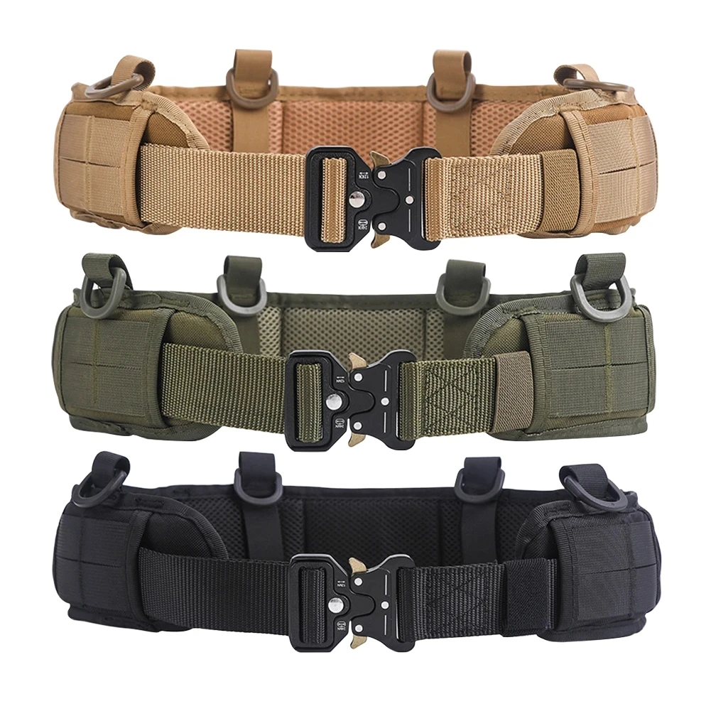 Military-Tactical-Adjustable-Belt-Outdoor-Work-Men-Molle-Battle-Belt ...