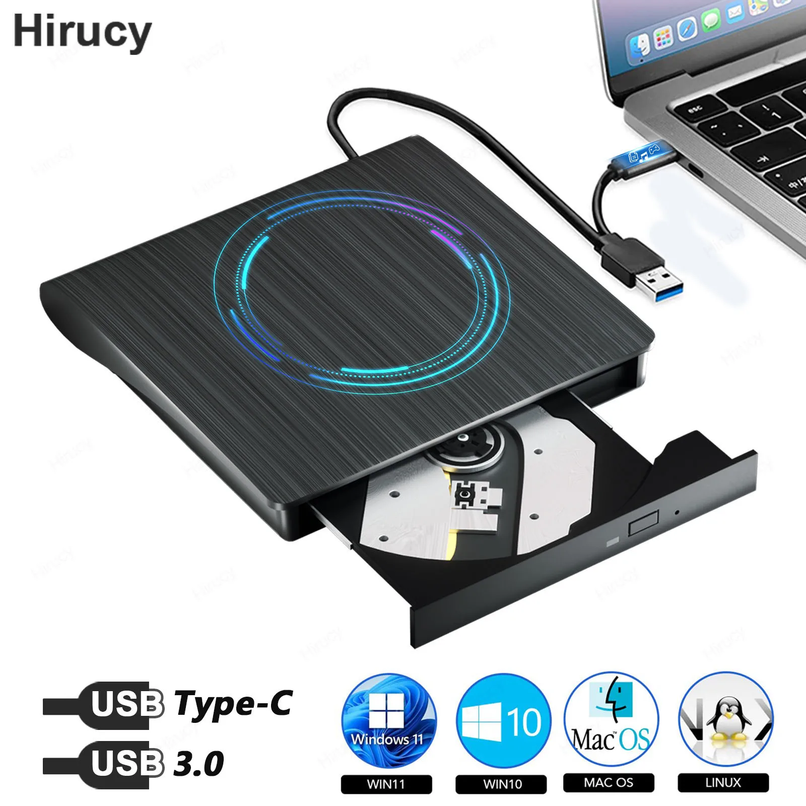 USB-3-0-USB-C-External-CD-DVD-RW-Drive-Read-Burner-Portable-DVD-Player ...