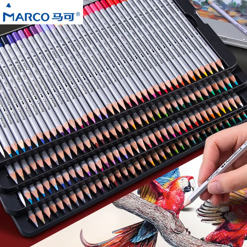 Marco Raffine Fine Art Drawing Pencils 24/36/48/72 Colors 7100 Set ...