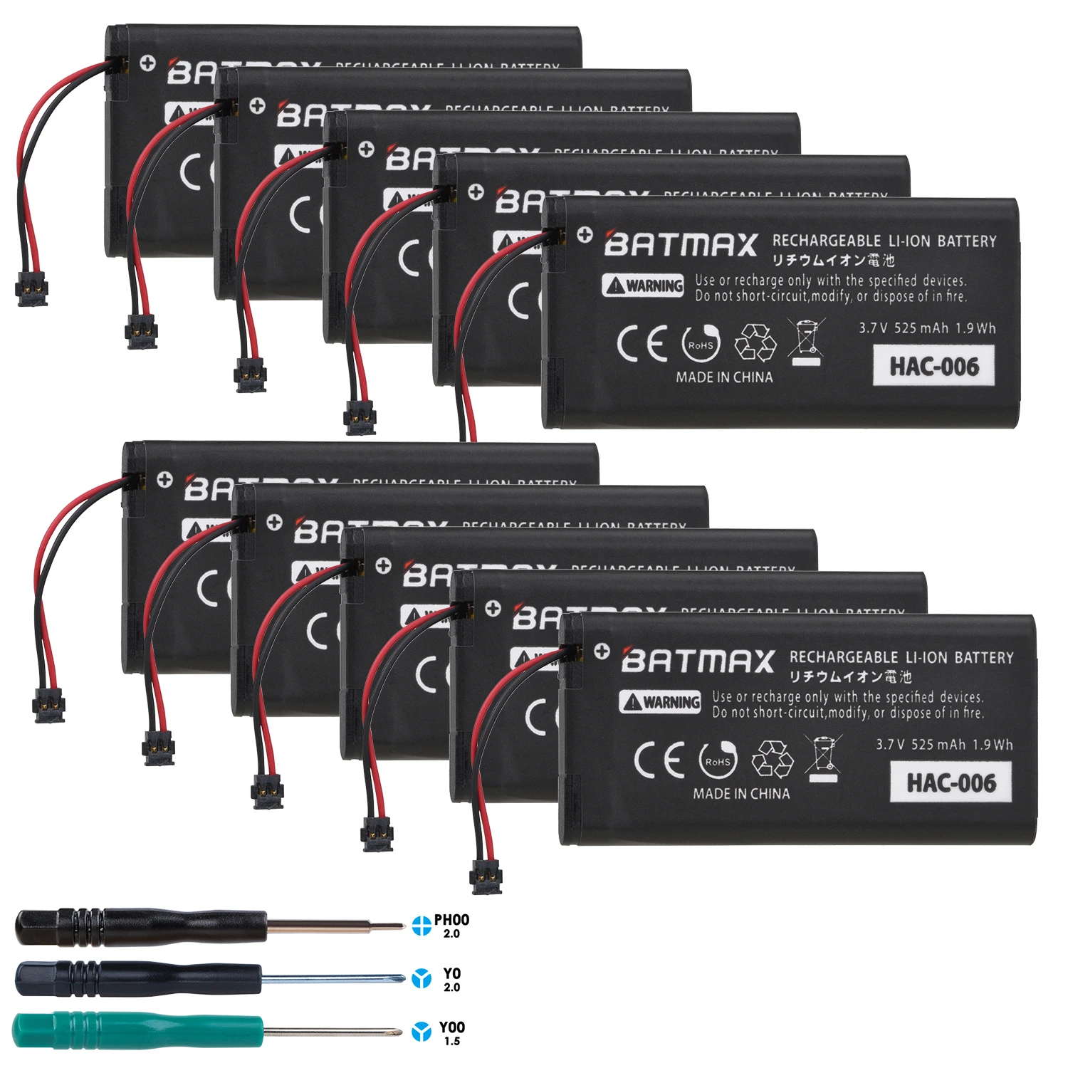 10Pcs Battery for Nintendo Switch Ns Joy Con Joycon Controller Bateria ...