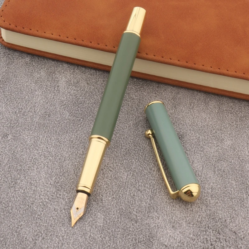 Pluma estilográfica de Metal 322, pluma de tinta verde esmerilada ...