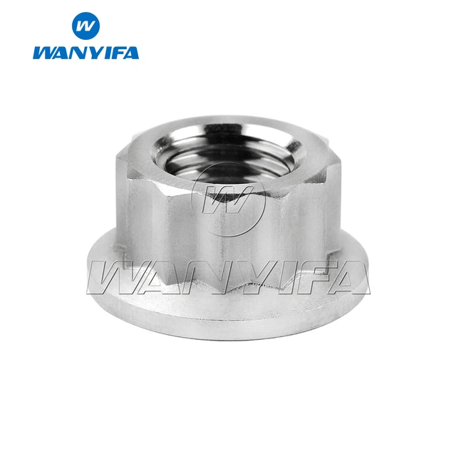 Wanyifa Titanium Nut M5 M10 Bi Hex Flange 12 Point Nuts for Motorcycle ...