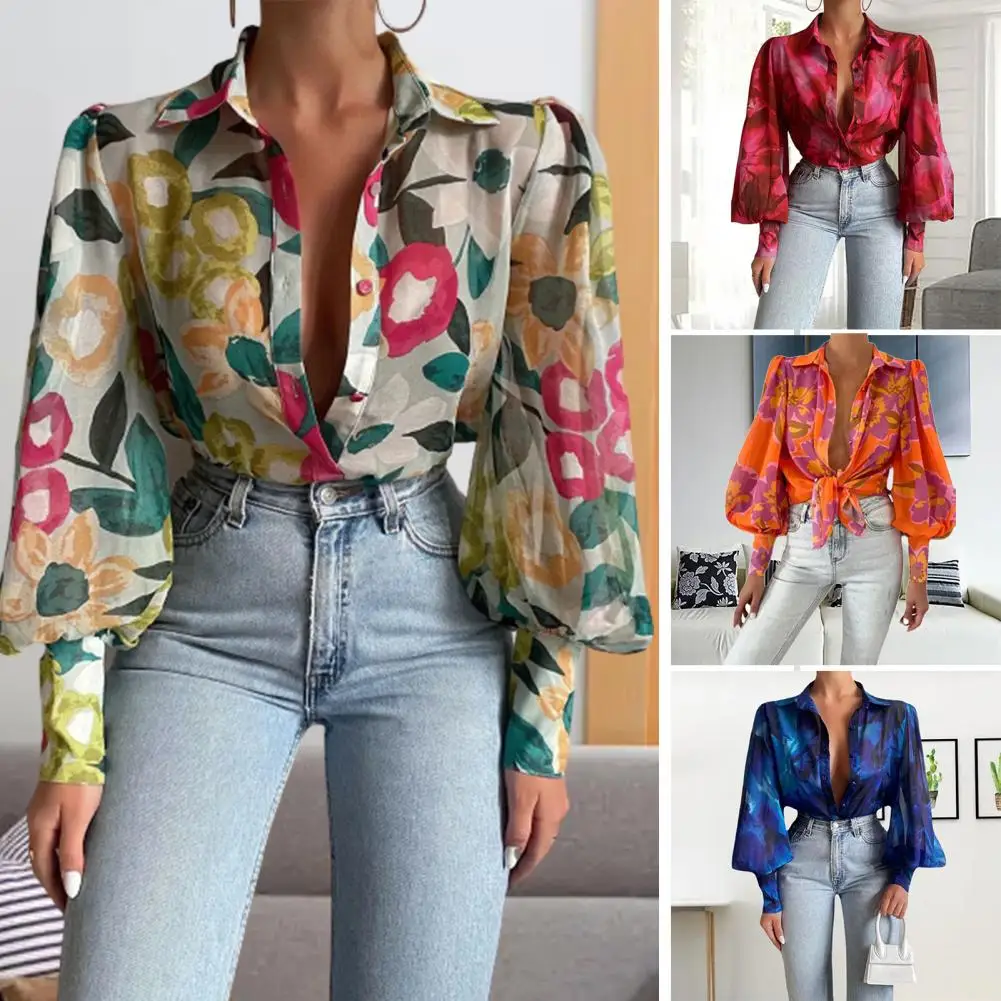New-Fashion-Printing-Single-Breasted-Ladies-Silk-Shirts-2022-Spring ...