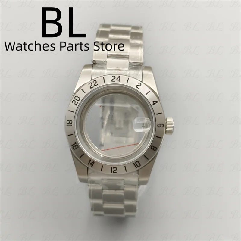 BLIGER-39mm-GMT-Watch-Case-Stainless-Steel-Strap-Sapphire-Crystal ...