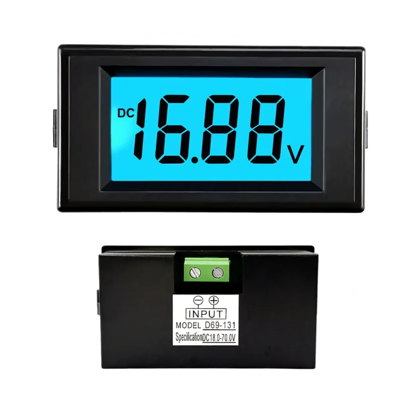 D69-131 DC voltmeter digital display 12V24V48V72V electric vehicle ...