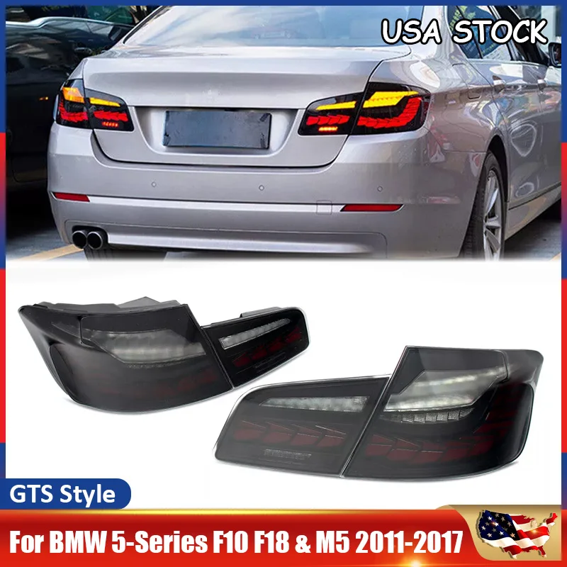 LED GTS Tail Lights Smoked Lens for BMW 5 Series F10 & M5 2011-2017 ...