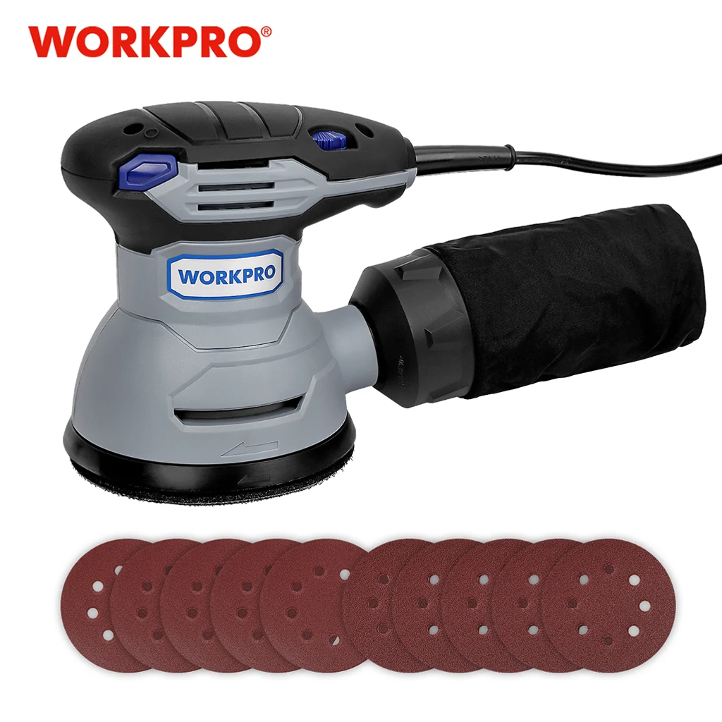 WORKPRO-300W-Electric-Random-Sander-6-Speed-120MM-Orbit-Sander-with ...