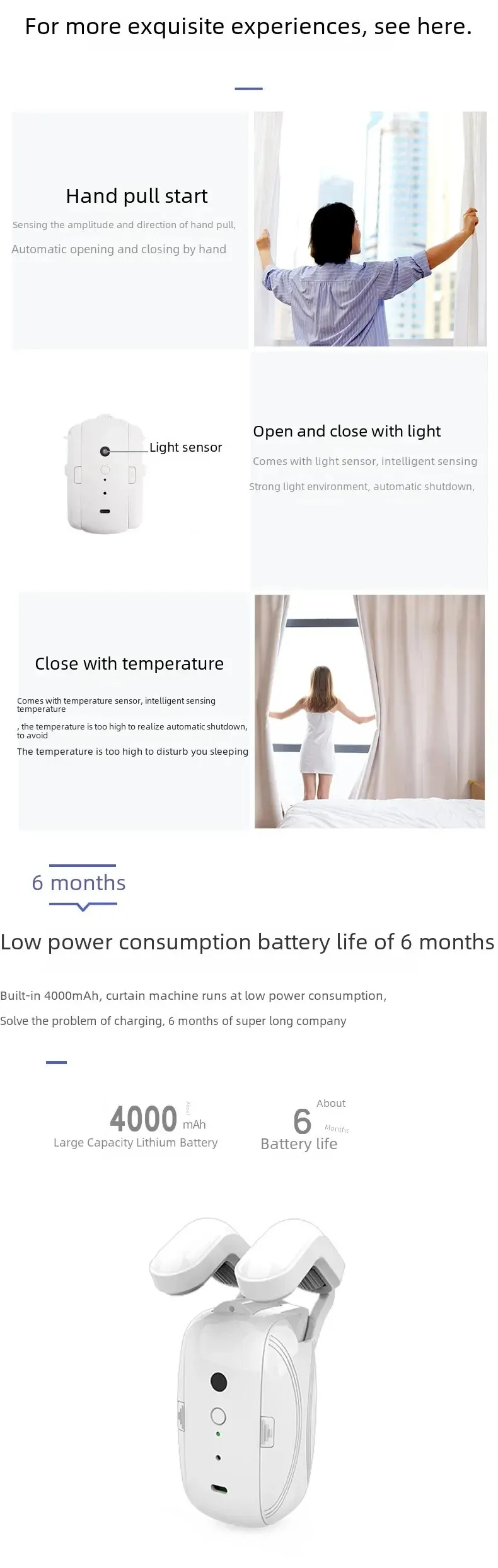 Smart Voice Controlled Electric Curtain Motor Mural Intelligence Home ...