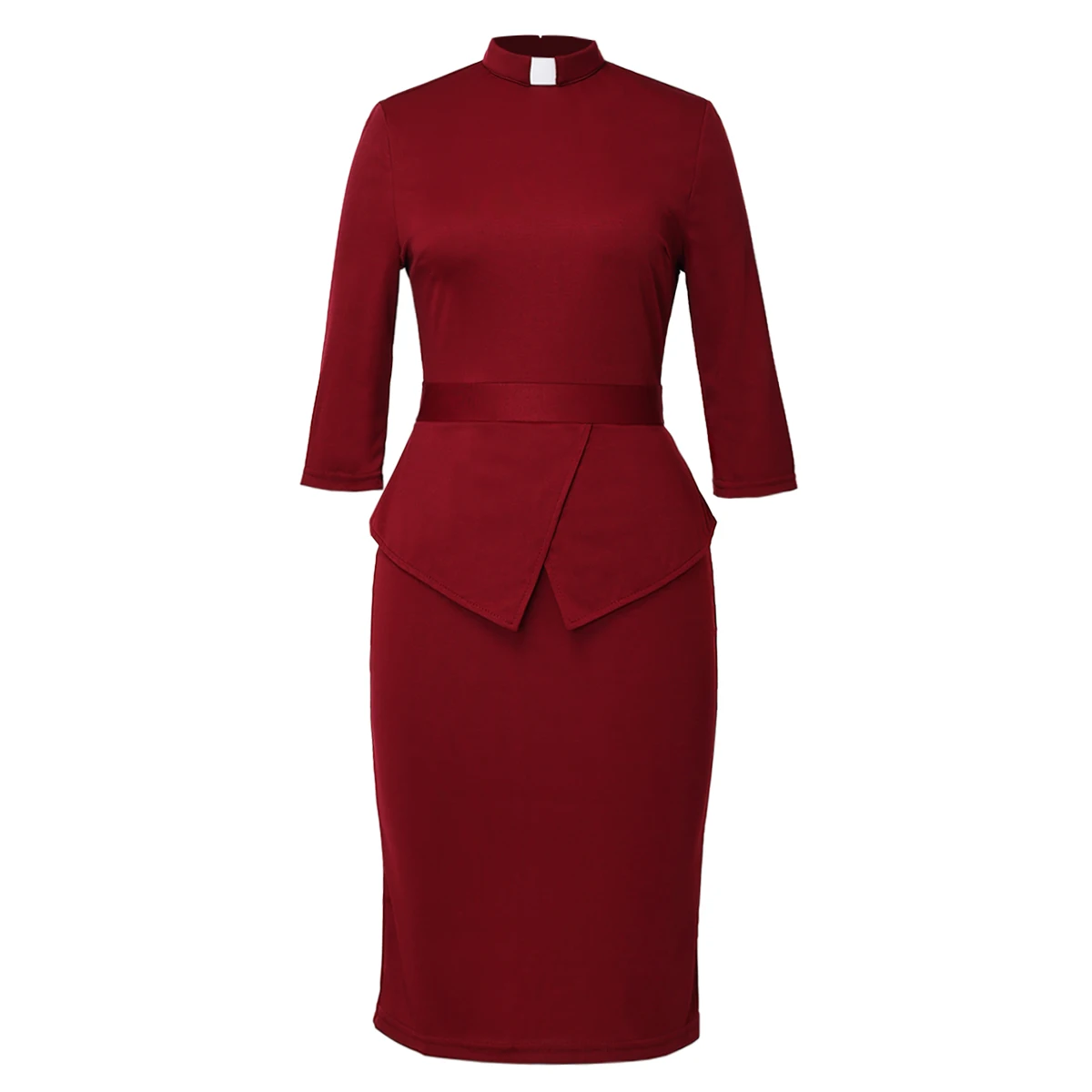 Women-Catholic-Dress-Clergy-Tab-Collar-Church-Dress-for-Work-Formal ...