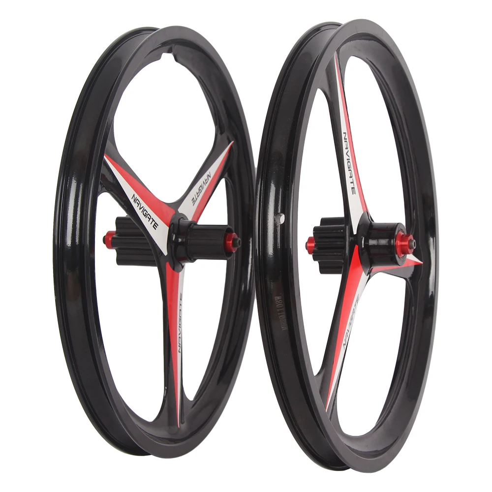 20inch-Magnesium-Alloy-3-Spokes-Cassette-Wheelset-Disc-Brake-Rims-20 ...