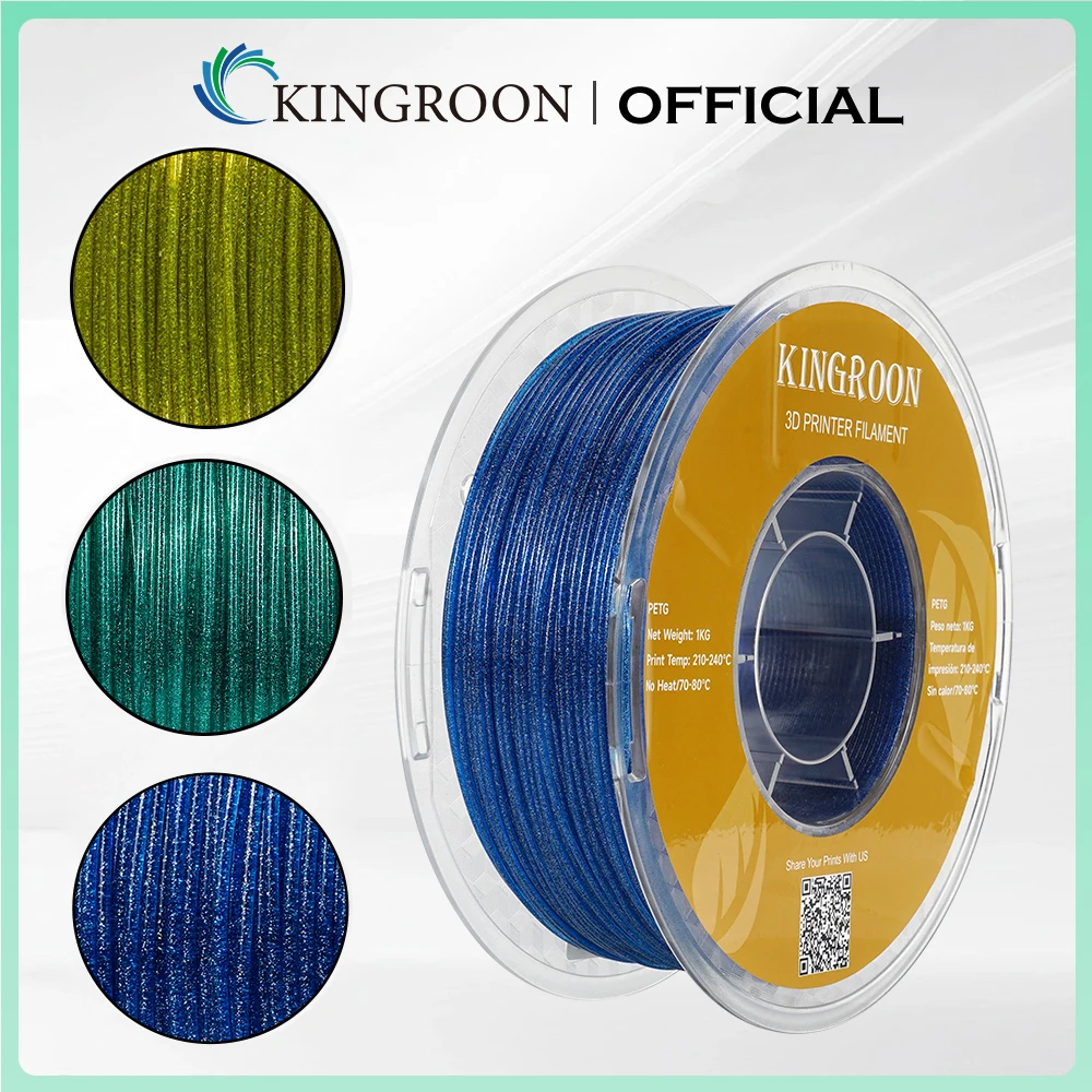 KINGROON-3D-Printer-Filament-Glitter-Shining-Bling-PLA-PETG-1-75mm-1kg ...
