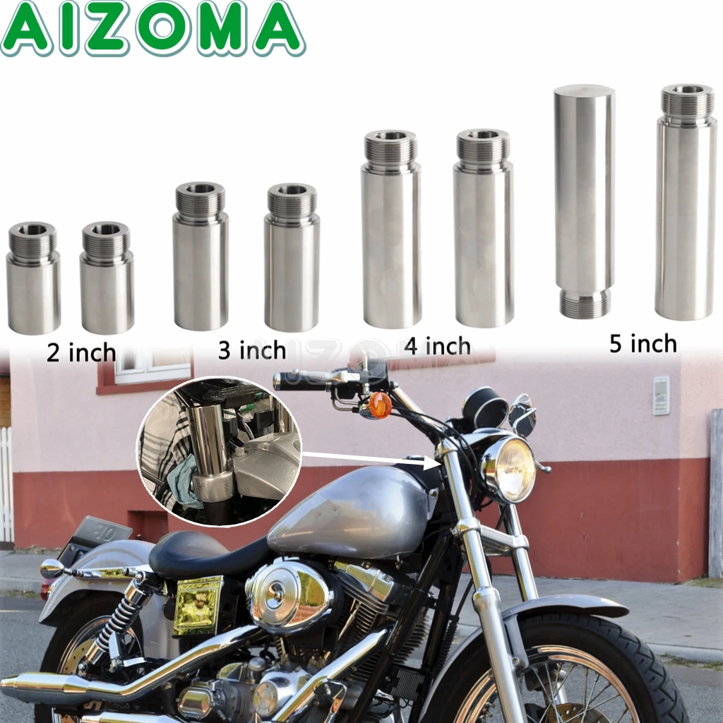 40mm-Steel-Front-Extensions-Fork-Tube-For-Harley-Dyna-Super-Wide-Glid ...