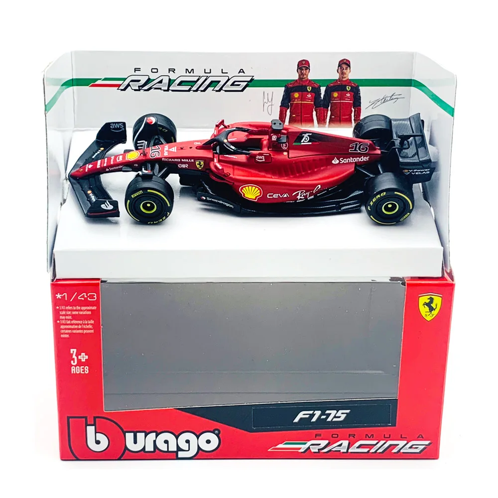 2022-F1-75e n°16 - Bburago 2022 F1 Voiture Ferrari F1 75 Racing Sain 1: ...