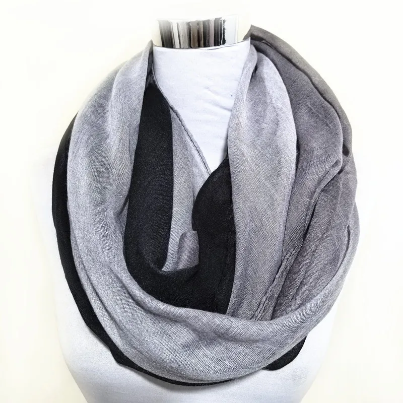 New-fashion-soft-solid-infinity-scarf-for-women-neck-ring-scarves-woman-Multi-color-patchwork ...