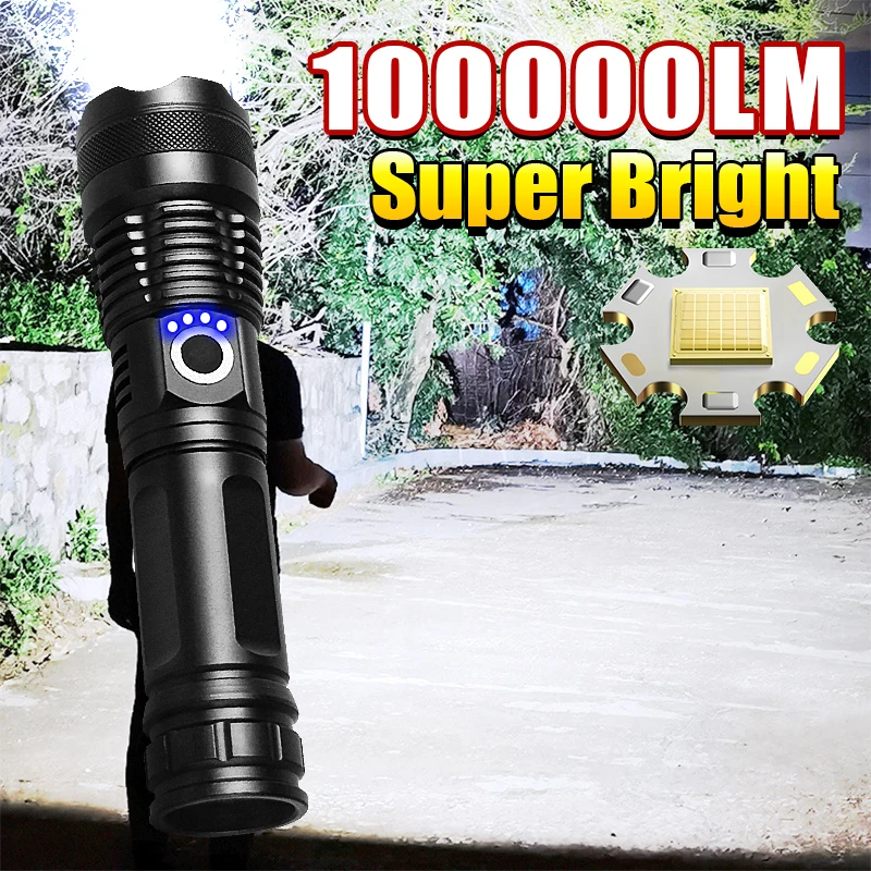 Most-Powerful-LED-Flashlights-USB-Rechargeable-XHP360-Flashlight-High ...