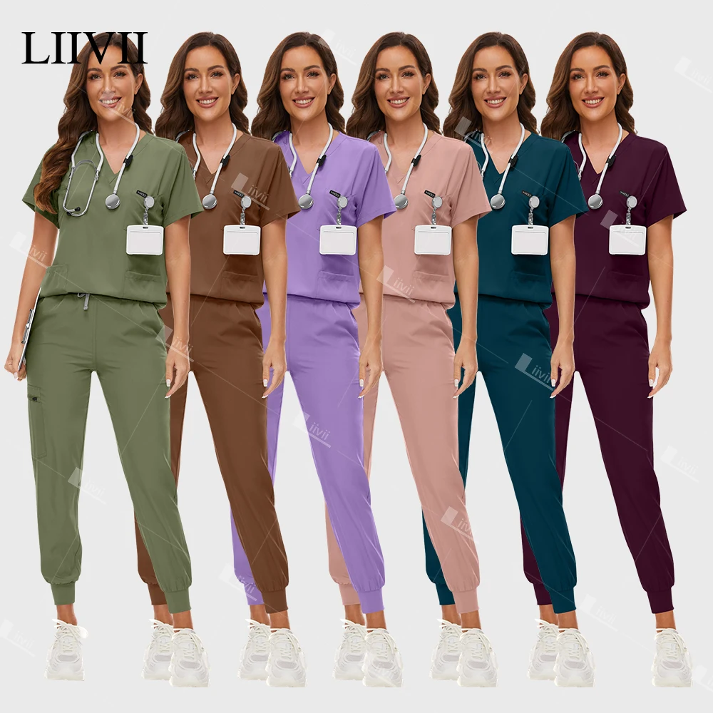 Fashion-Surgical-Uniforms-Medical-Scrub-Set-Doctor-Nurse-Clinical ...