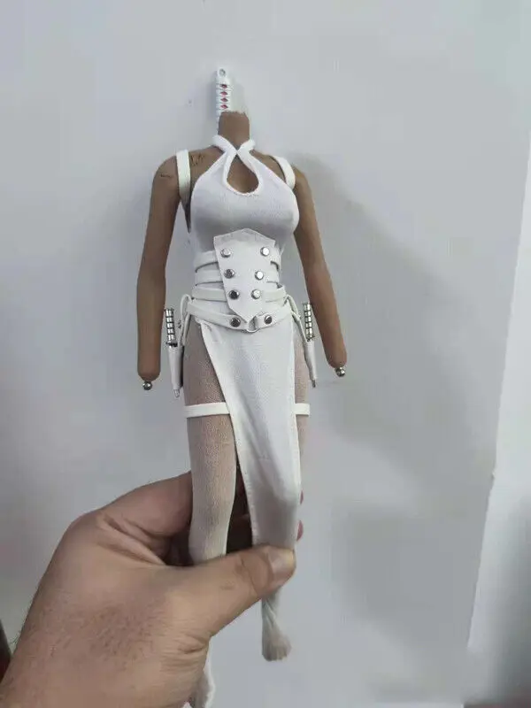 N5-3-16 ToyCustom white 1:6 dress clothes set For 12" female Toy figure ...