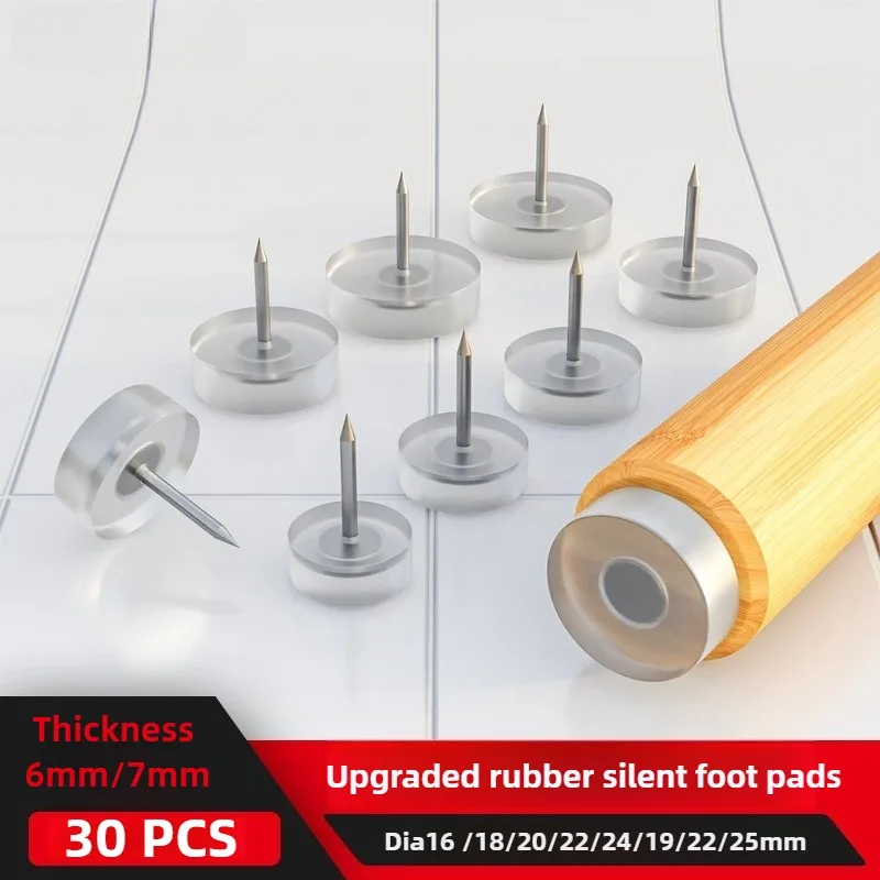 20pcs Furniture Feet Nails Stick-on Glide Skid Pad Screw-in 16/18/20/22 ...
