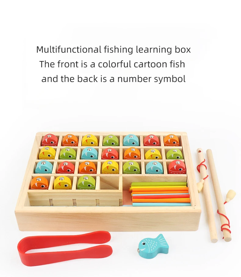 WOODEN MAGNETIC FISHING GAME – Toysmart.lk
